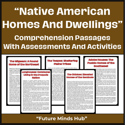 "Native Americans: Homes and Dwellings | Comprehension Passages ...