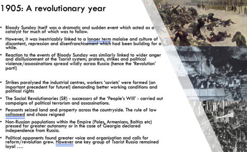 Russia 1881-1905: Road to Revolution A Level | Teaching Resources