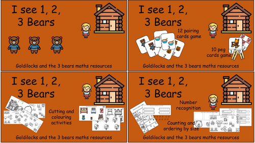 1, 2, 3, Bears Maths Resources | Teaching Resources