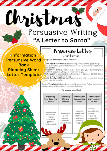 Christmas English Persuasive Writing - Letter to Santa | Teaching Resources