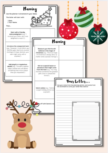 Christmas English Creative Writing - Letter to Santa with a Twist ...