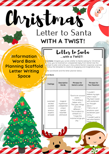 Christmas English Creative Writing - Letter to Santa with a Twist ...