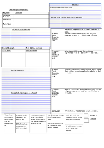 Edexcel RE CC Paper 3 - Visions 3A 1.2 | Teaching Resources