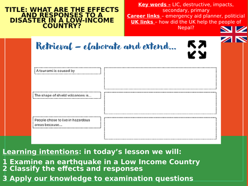Nepal 2015 earthquake case study Geography | Teaching Resources