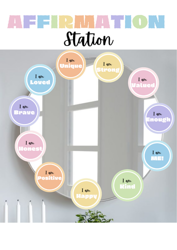 Affirmation classroom station | positive affirmation corner. | Teaching ...