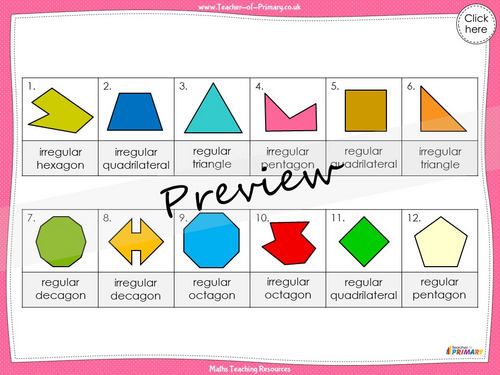 Regular and Irregular Polygons - Year 5 | Teaching Resources