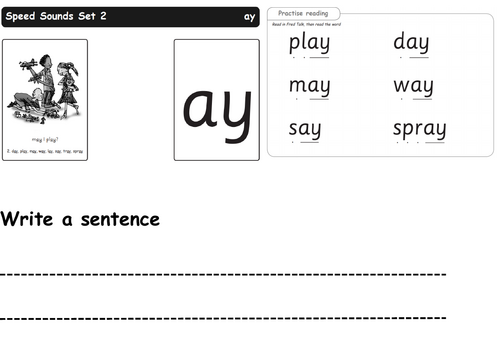 RWI Set 2 Sentence writing | Teaching Resources