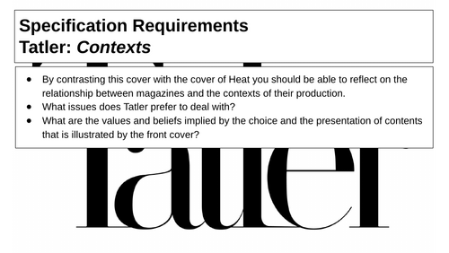 MAGAZINE COMPONENT AQA MEDIA GCSE | Teaching Resources