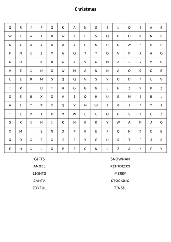 Christmas Word Search EYFS/KS1 | Teaching Resources