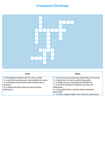 Christmas Crossword | Teaching Resources