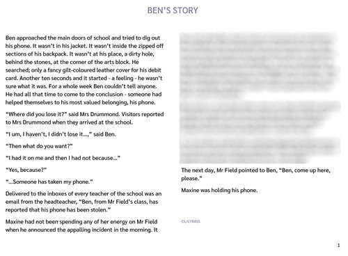 Behaviour: Victim Blaming Story, Worksheet, Lesson Plan (UK) | Teaching ...