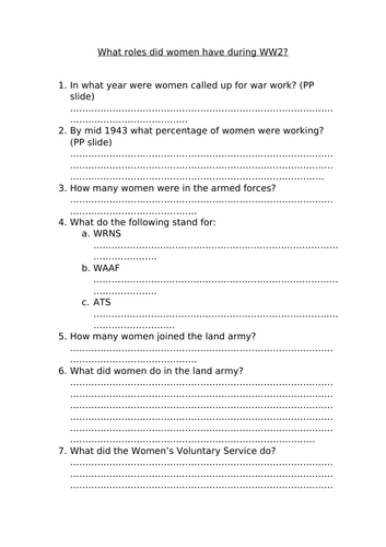 World War Two Unit Version 1 | Teaching Resources