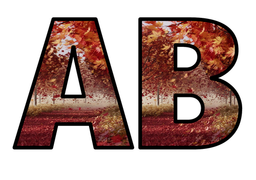 Fall NEW Lettering FULL Set Instant Display Title Whole Alphabet ...