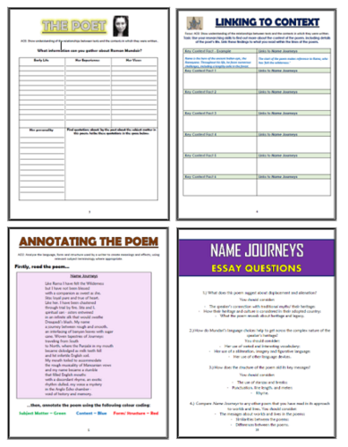 Name Journeys - Comprehension Activities Booklet! | Teaching Resources