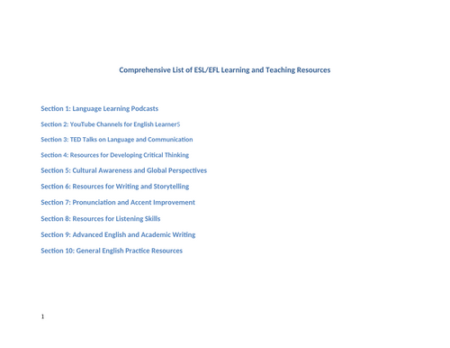 ESL_EFL_Resources_List For New Teachers and TEFL/CELTA Students ...