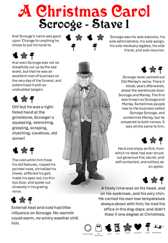 A Christmas Carol Scrooge Quotes | Teaching Resources