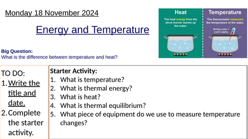 GCSE Physics Temperature and Heat Transfer Bundle: 9-Lesson Unit ...