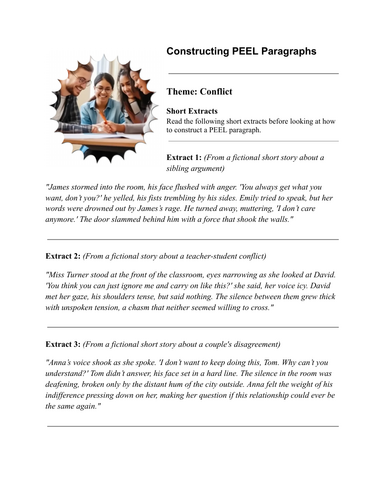 GCSE, English Language: Constructing PEEL Paragraphs | Teaching Resources