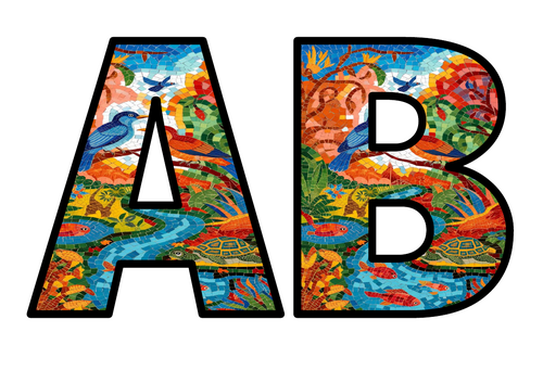 Tile Birds NEW Lettering FULL Set Instant Display Title Whole Alphabet ...