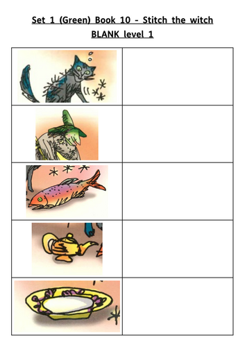 RWI Set 1 (Green) Book 10 - Stitch the Witch resources | Teaching Resources