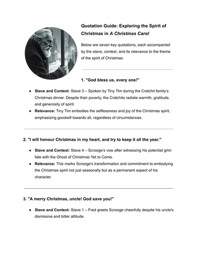 A Christmas Carol Essay - The Spirit of Christmas: Dyslexic Friendly ...
