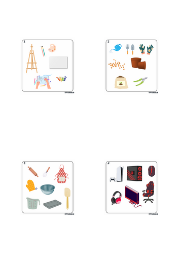 Guess what I do in my free time - 10 hobby cards | Teaching Resources
