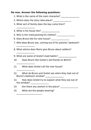 Boy in the Striped Pyjamas | Teaching Resources