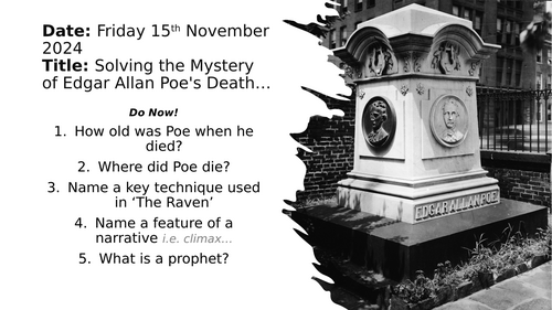 TRUE CRIME: Solving the Mystery of Edgar Allan Poe's Death…(FULL LESSON ...