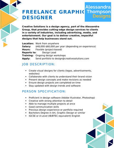 IGCSE / GCSE Business Studies HR Recruitment Job Activity | Teaching ...