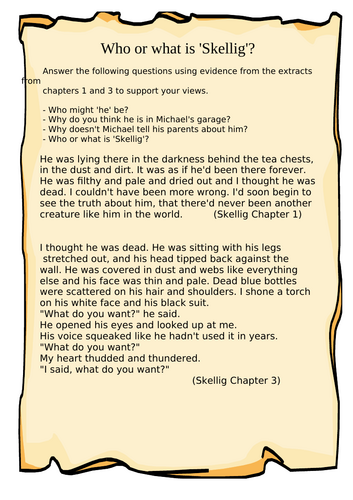 Y5/6 Skellig Planning | Teaching Resources