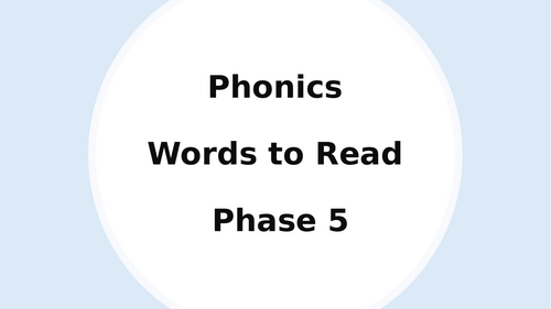 Phonics - Word Reading | Teaching Resources
