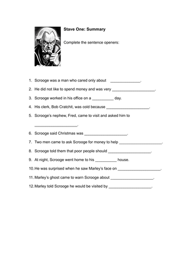 A Christmas Carol - Stave One: Picture Prompts for ESL/SEN Learners ...