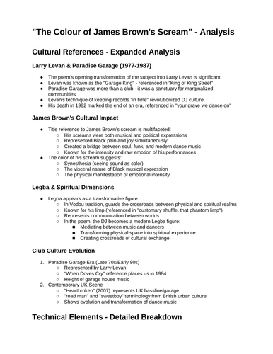 Kayo Chingonyi - The Colour of James Brown's Scream - Cambridge IGCSE ...