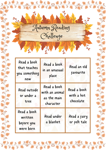 Autumn Reading Challenge | Teaching Resources