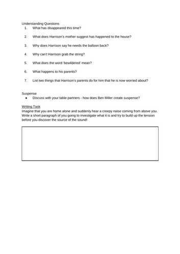 S1 Prose Unit - The Boy Who Made the World Disappear | Teaching Resources