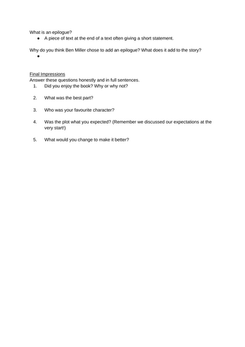 S1 Prose Unit - The Boy Who Made the World Disappear | Teaching Resources