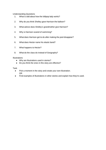 S1 Prose Unit - The Boy Who Made the World Disappear | Teaching Resources