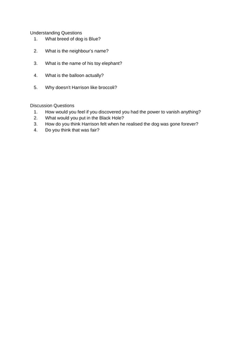 S1 Prose Unit - The Boy Who Made the World Disappear | Teaching Resources