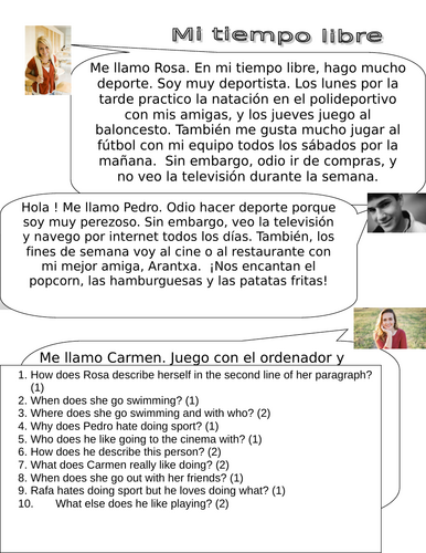 Free time activities and weather | Teaching Resources