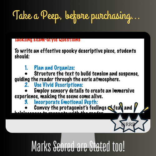 GCSE & IGCSE Descriptive Writing on Something Spooky with Tips on Exam ...