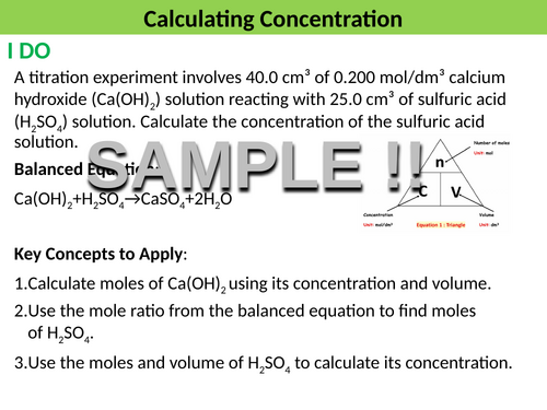 AS & A level: Concentration (Molarity) | Teaching Resources