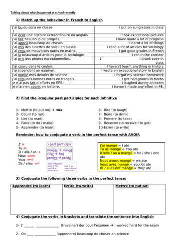 New French GCSE 2024 Spec Module 3 "Ma vie scolaire" | Teaching Resources