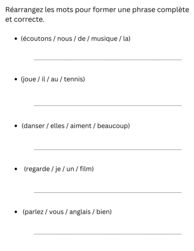 Conjuguer les verbes en -ER - practice french er verbs worksheet ...