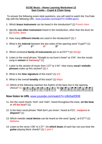 GCSE Music Listening Revision Part 3 | Teaching Resources
