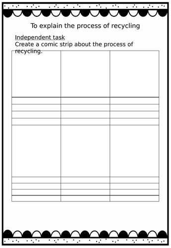 To explain the process of recycling/ STEM design a play park | Teaching ...