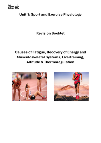 BTEC Sport Science Physiology Revision Booklet | Teaching Resources