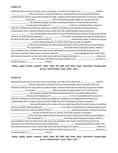 Jekyll and Hyde Entire Unit | Teaching Resources