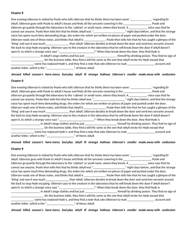 Jekyll and Hyde Entire Unit | Teaching Resources