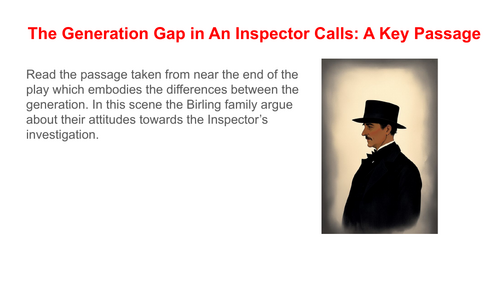 An Inspector Calls - Generation Gap: Model Essay and Activities ...