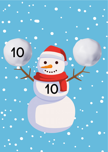 Snowman number bonds to 10 | Teaching Resources